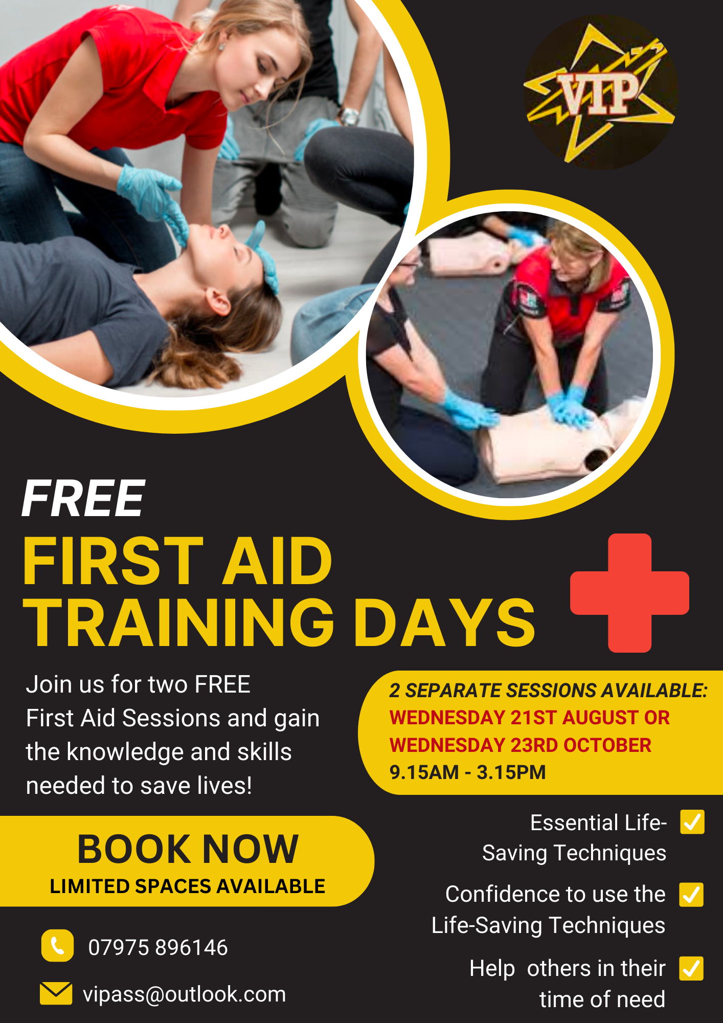 𝐅𝐫𝐞𝐞 𝐅𝐢𝐫𝐬𝐭 𝐀𝐢𝐝 𝐓𝐫𝐚𝐢𝐧𝐢𝐧𝐠 𝐒𝐞𝐬𝐬𝐢𝐨𝐧𝐬! – VIP Community Project